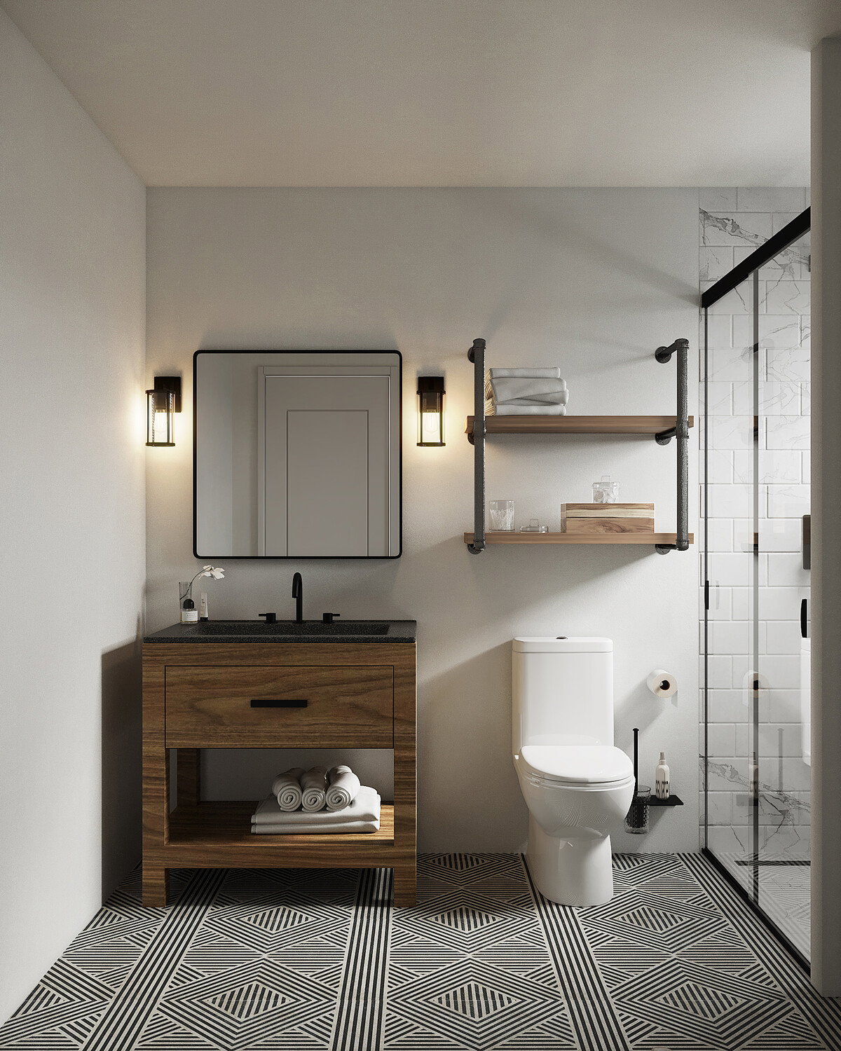 Modern Master And Guest Bathroom Remodel | Decorilla