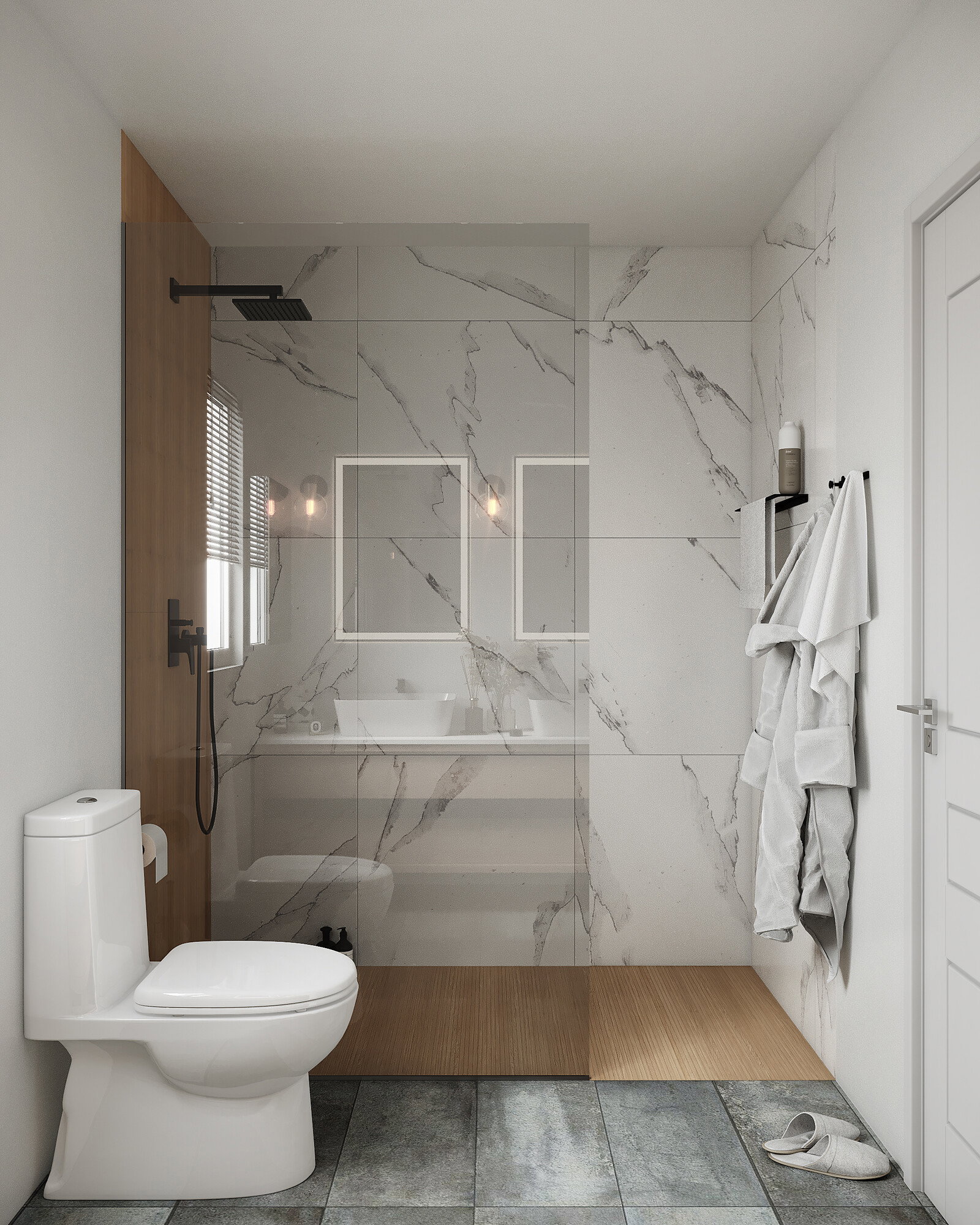 Modern Master And Guest Bathroom Remodel | Decorilla