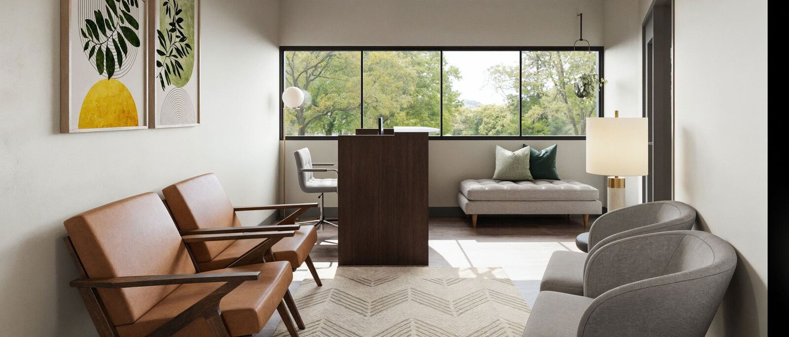 Private Therapy Office & Lobby Design | Decorilla