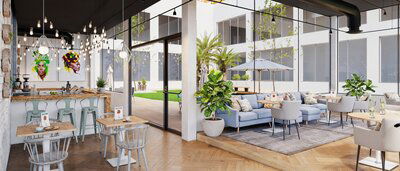 Eclectic Coffee Shop Interior Design | Decorilla