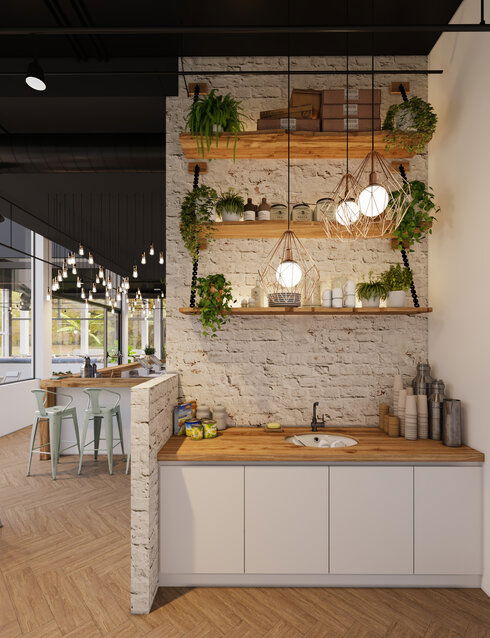 Eclectic Coffee Shop Interior Design | Decorilla