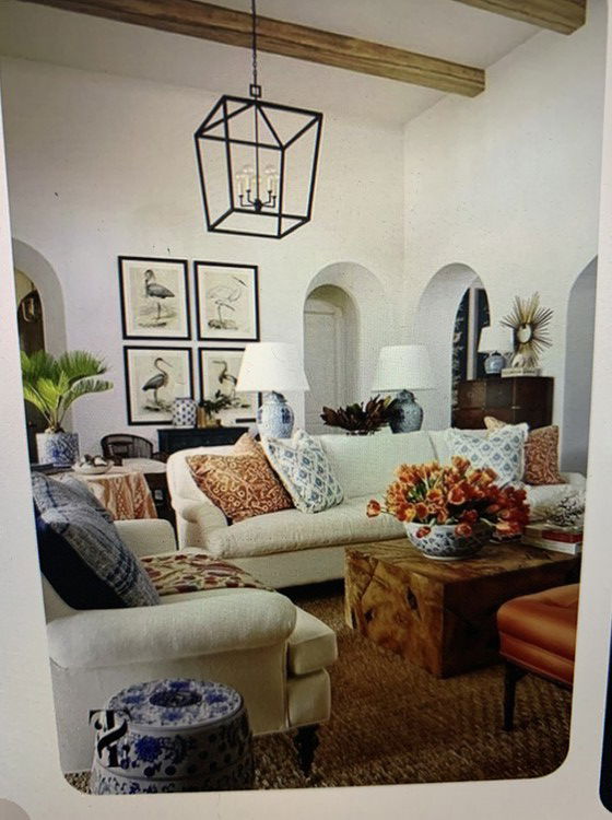 Wooden Ceiling Mediterranean Living Room Design | Decorilla