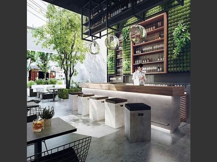 Eclectic Coffee Shop Interior Design | Decorilla