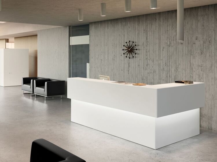 Fresh and Modern Reception Area Design | Decorilla