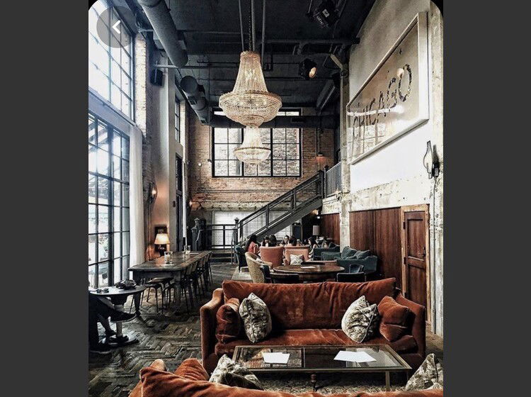 Bright High Ceiling Industrial Home Design | Decorilla