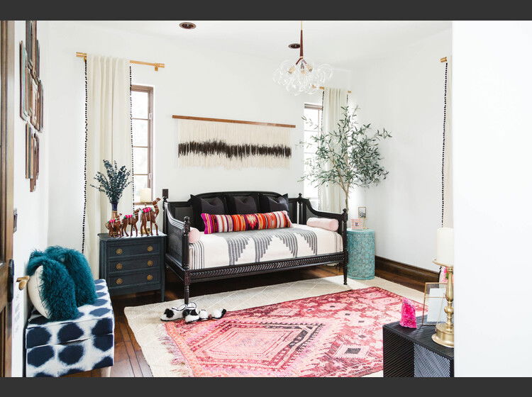 Blue and Green Modern Master Bedroom Design | Decorilla