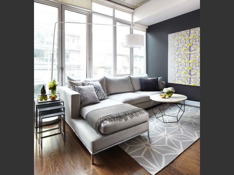 Transitional Neutral Living Room Transformation | Decorilla