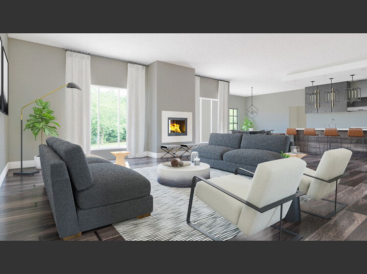 Bold Contemporary Living and Bedroom Interio... | Decorilla