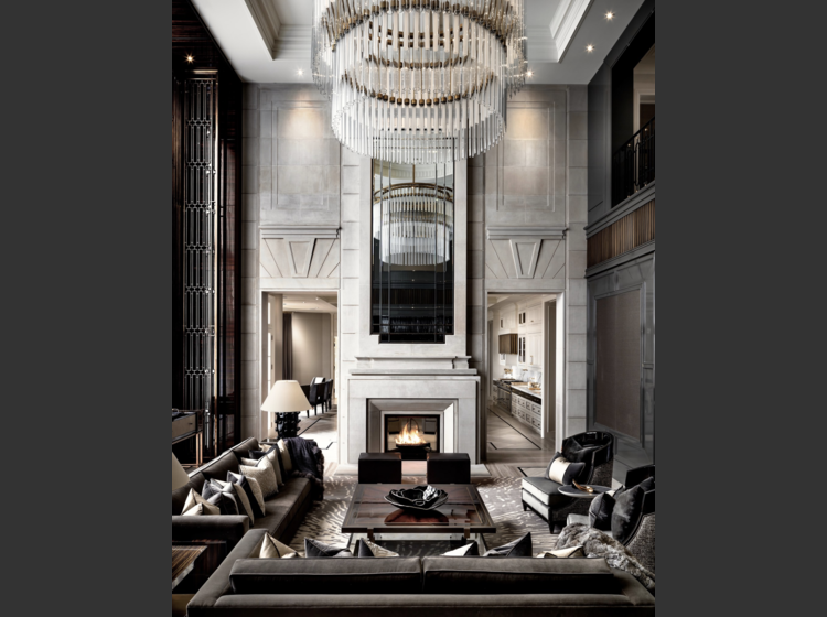 Contemporary Living Room Wallpaper Ideas | Decorilla