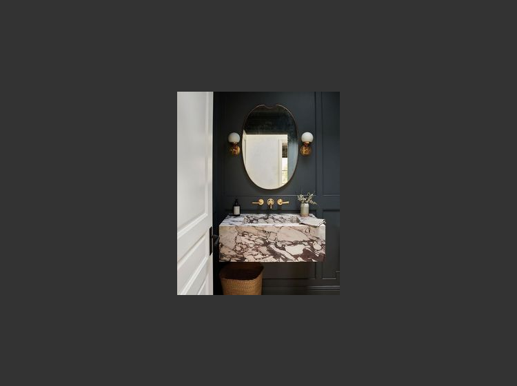 Bold and Impressive Powder Room | Decorilla