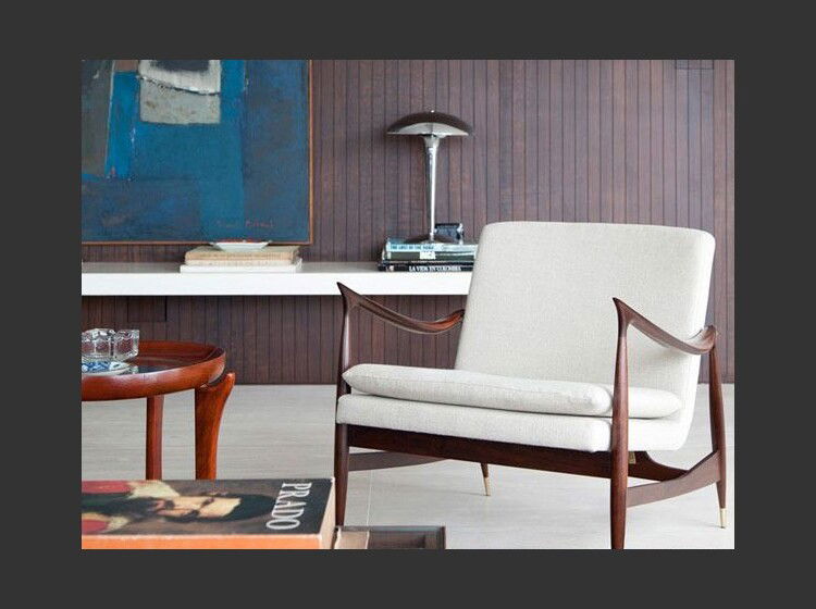 Mid-century modern living room and study tra... | Decorilla