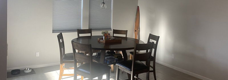 Modern Living and Dining Room with a Bar | Decorilla