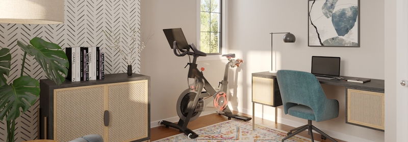 Small Home Office & Gym Combo Design | Decorilla