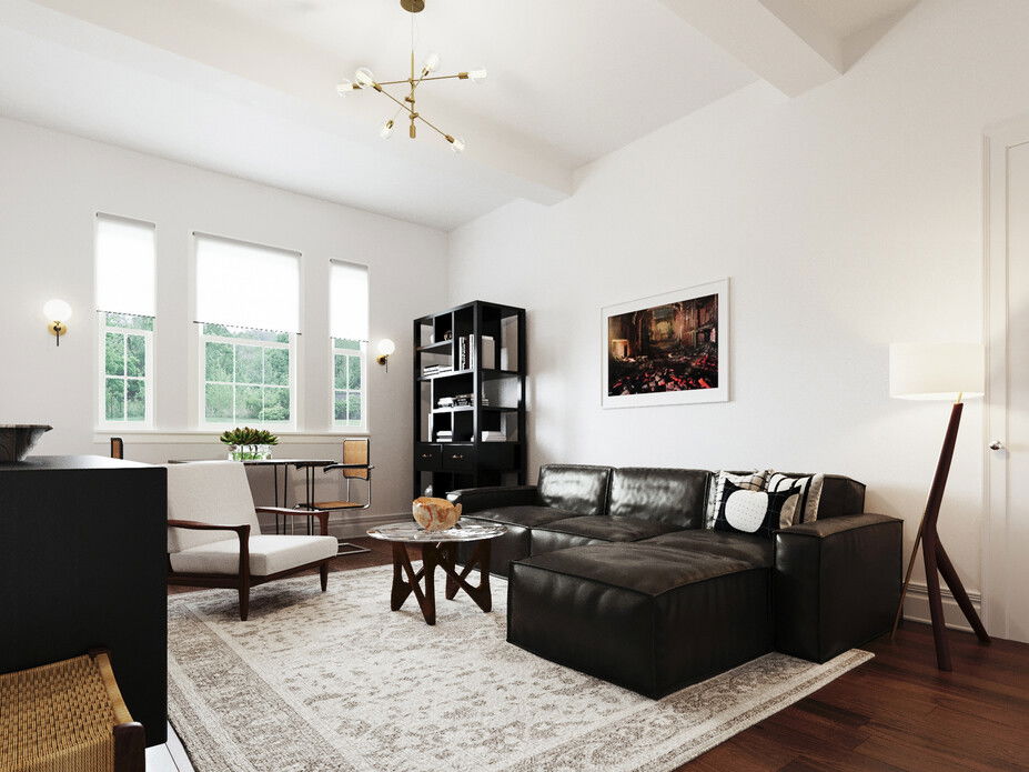 Masculine Contemporary Living Room Design | Decorilla