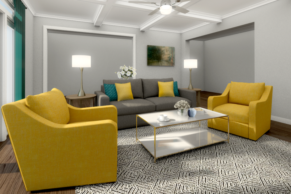 Contemporary pop living room | Decorilla
