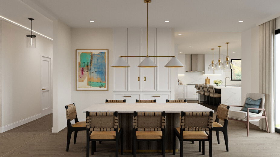 Contemporary Breakfast Room with Lounge | Decorilla