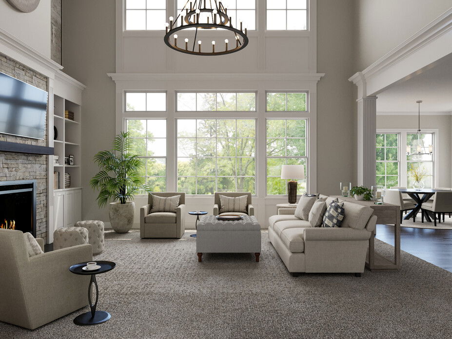 Lux Double Height Open Living Space Design | Decorilla