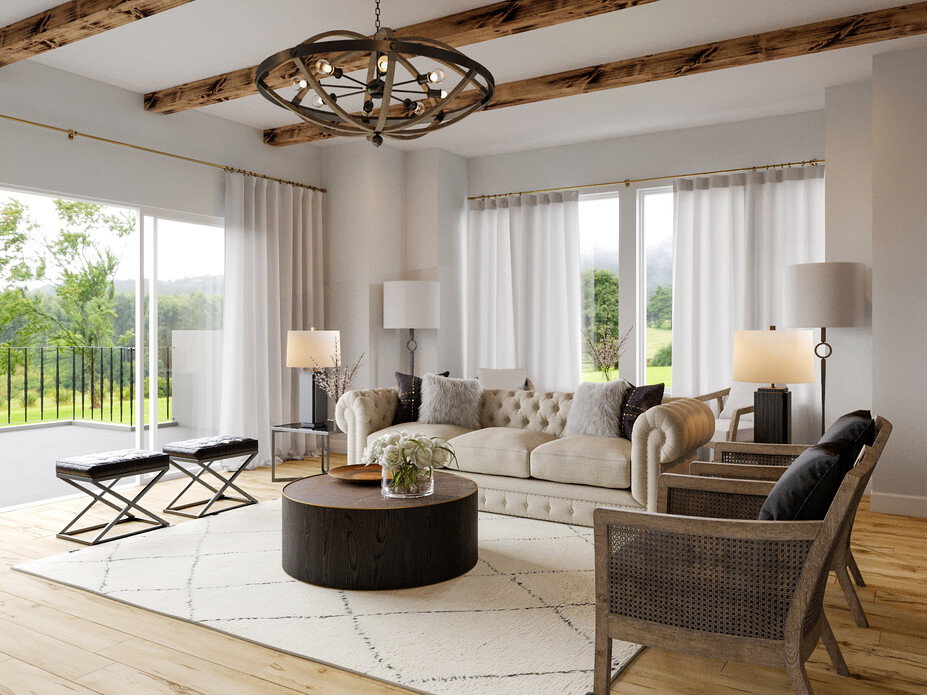 Modern Rustic Living Room Interior Design | Decorilla