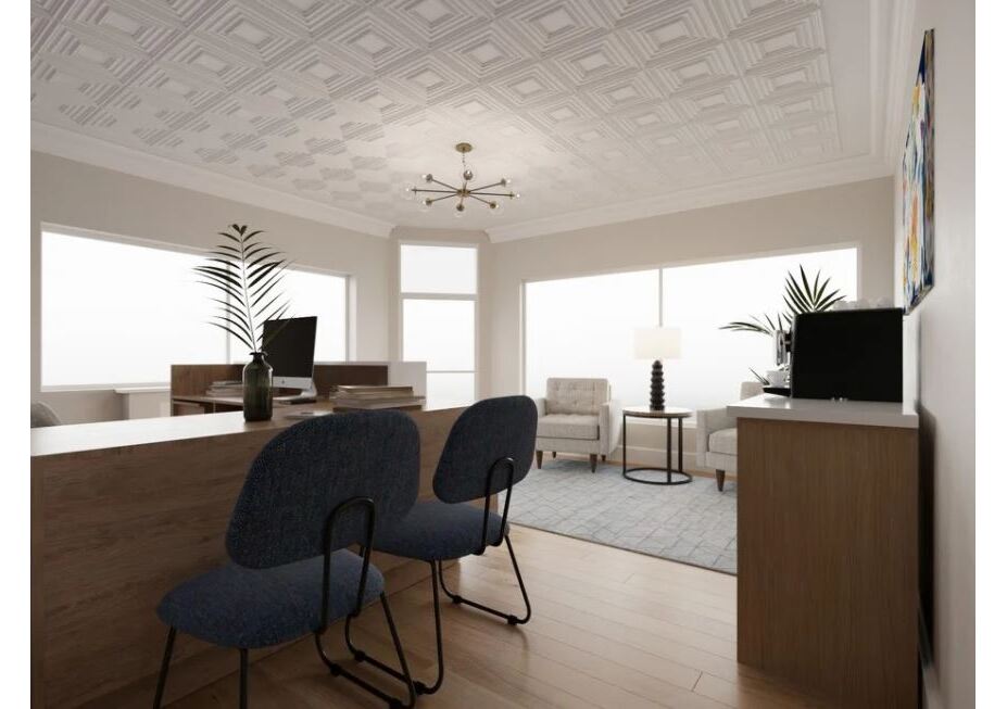 Coastal Reception Room Interior Design | Decorilla