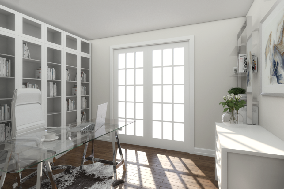 Clean and Modern Home Office Design | Decorilla