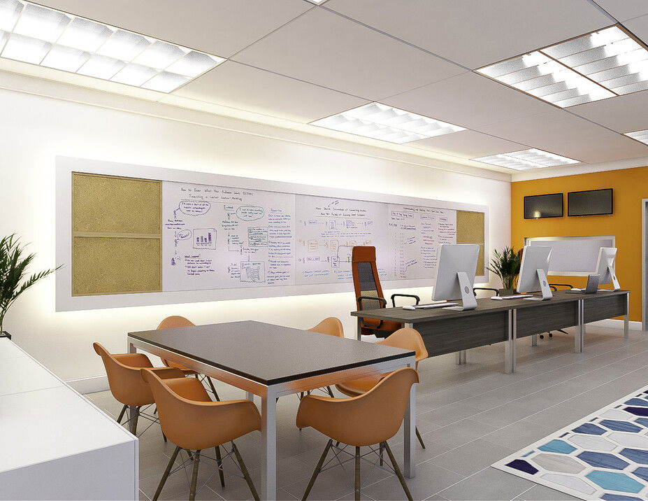 Fun, Colorful & Energetic Office | Decorilla