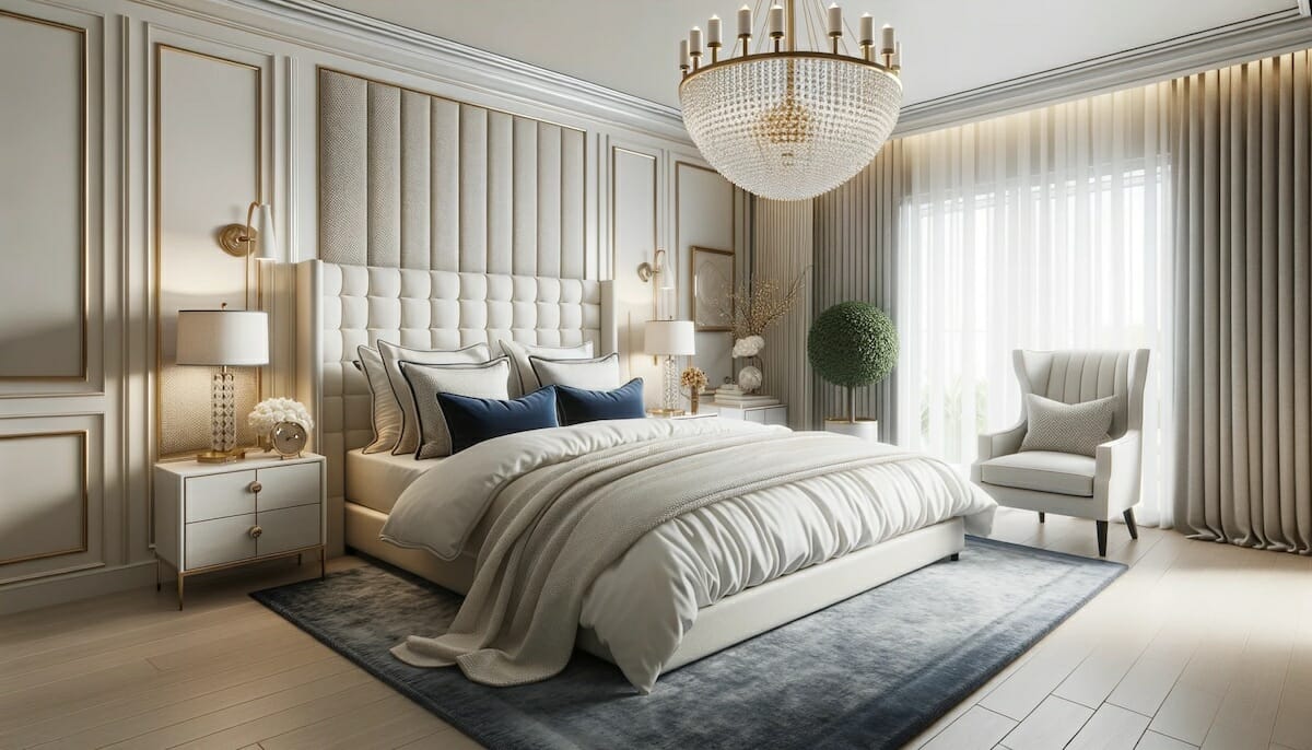 Before After Classy Bedrooms with Gold Accessories Decorilla Online Interior Design
